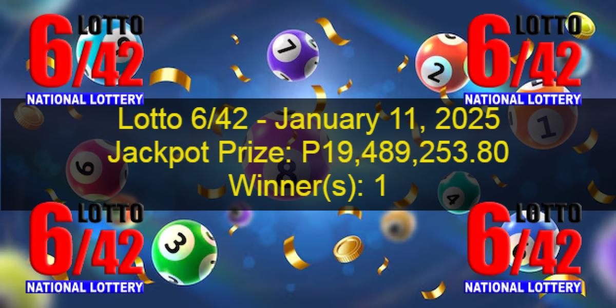 SOLO Winner ng P19.5 Million sa Lotto 6/42 Jackpot Prize - January 11 ...